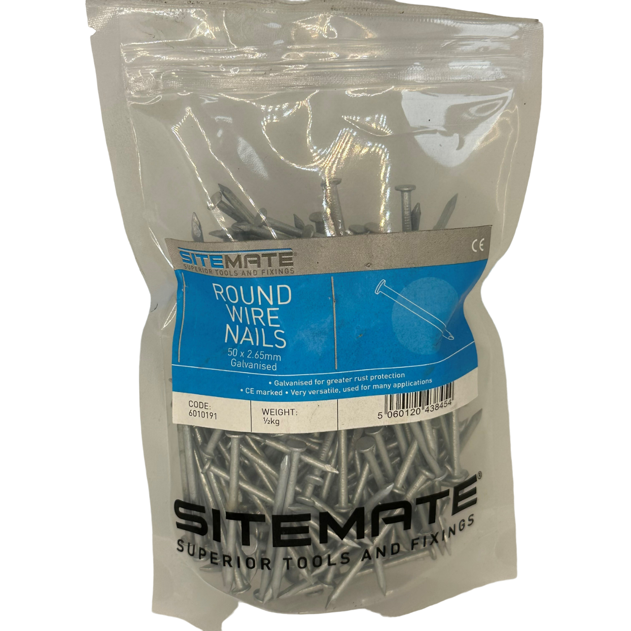 Sitemate Round Wire Nails 1/2kg (50 x 2.65mm) - Eagle Fencing ...